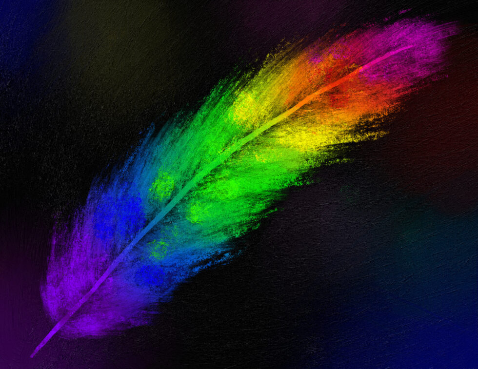 Rainbow Feather | Kevin's Daily Creativity Journal